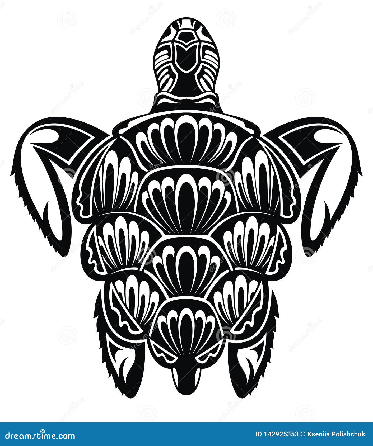 Decorative Graphic Sea Turtle. Tattoo Design Stock Vector ...