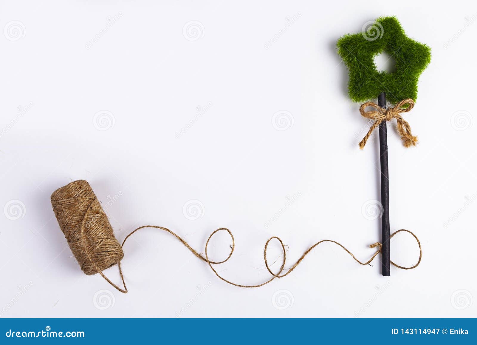 Decorative Grass Star and Rope Stock Image - Image of blue, purple ...