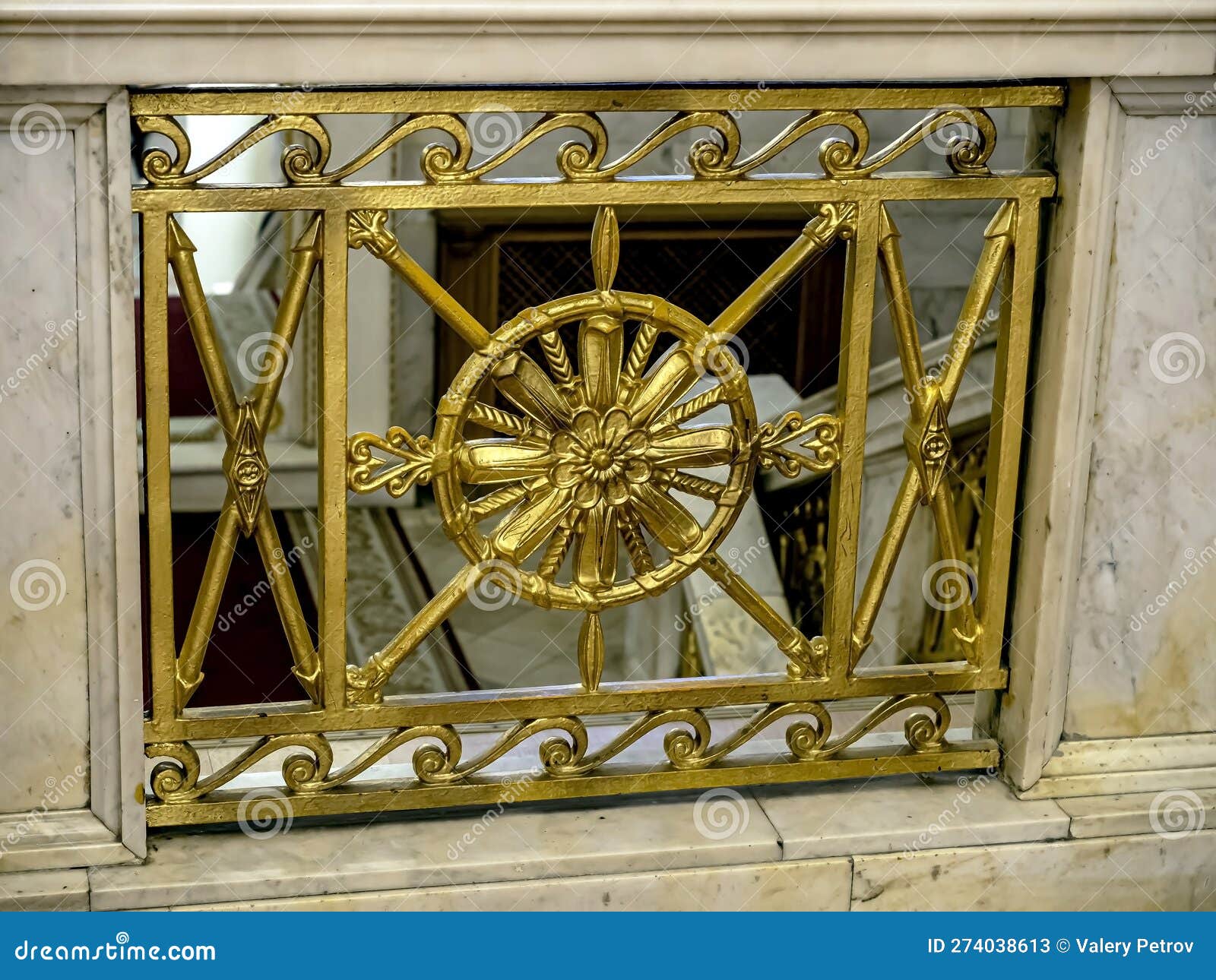 Decorative Grating of the Stairs in the Opera House Stock Image - Image ...