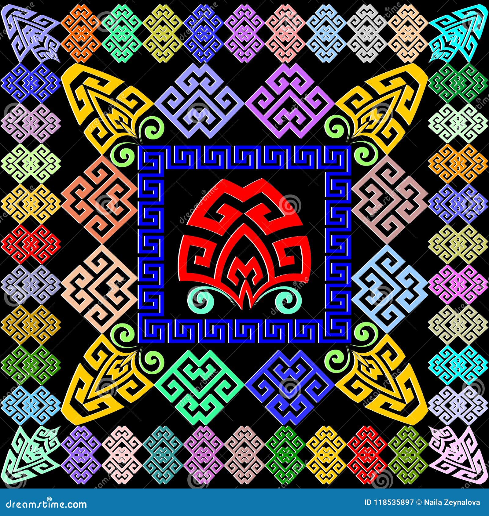 Decorative Greek Panel Pattern. Stock Vector - Illustration of ancient ...