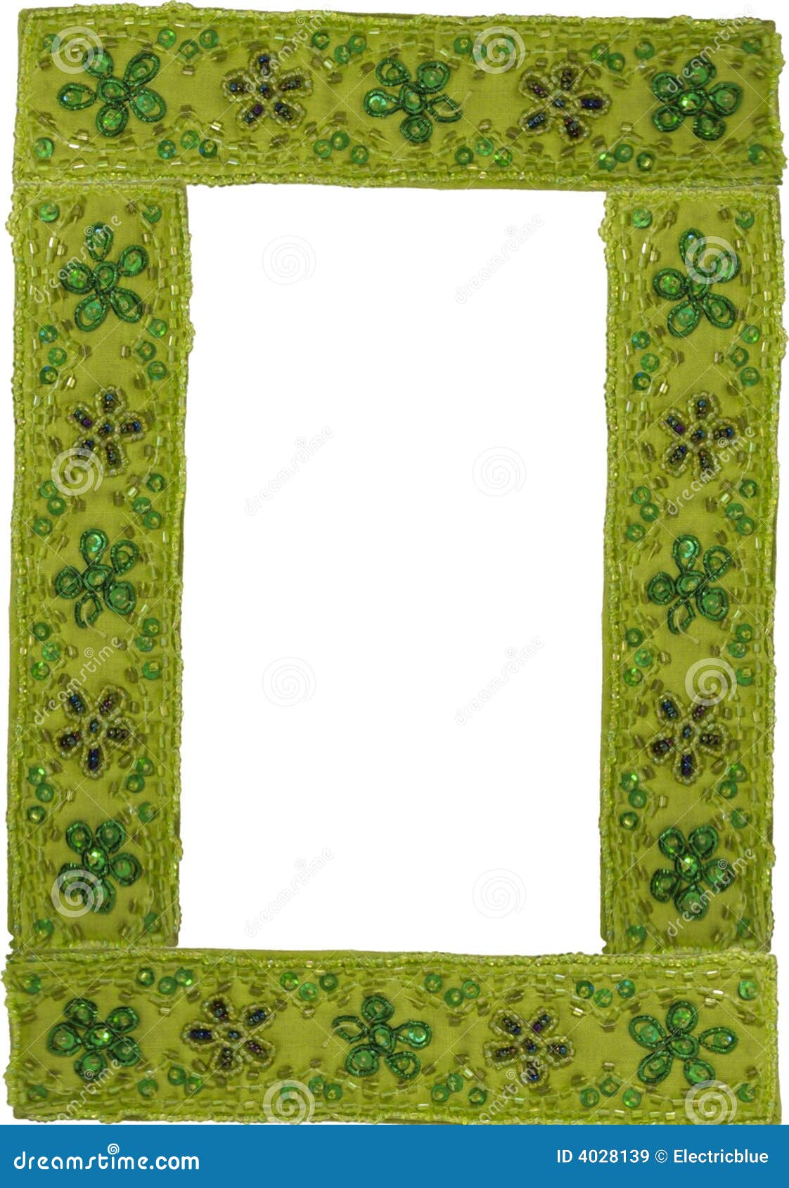 Decorative Green Floral Frame Stock Image - Image of ornamental, frame ...