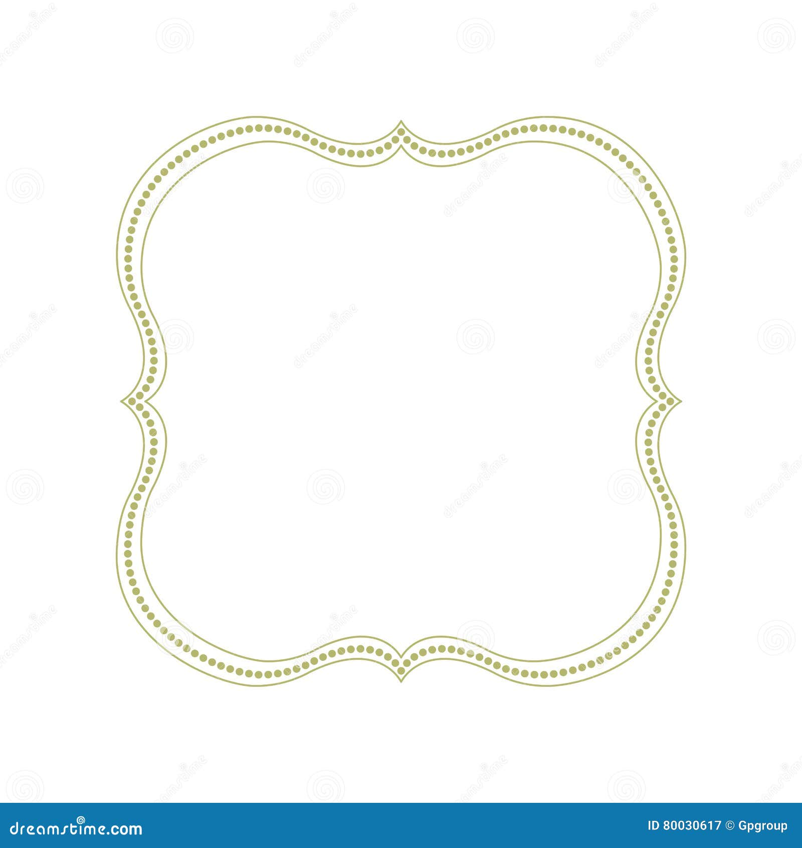 Decorative green frame stock vector. Illustration of sticker - 80030617