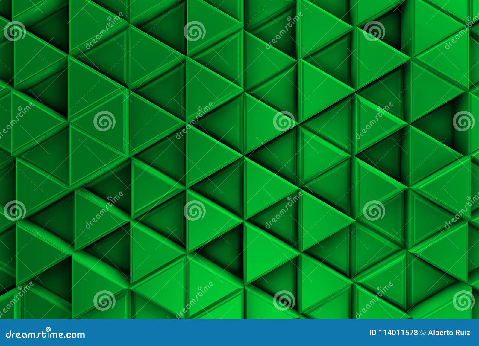 Decorative Green Relief with Triangles and Shadows Stock Illustration ...