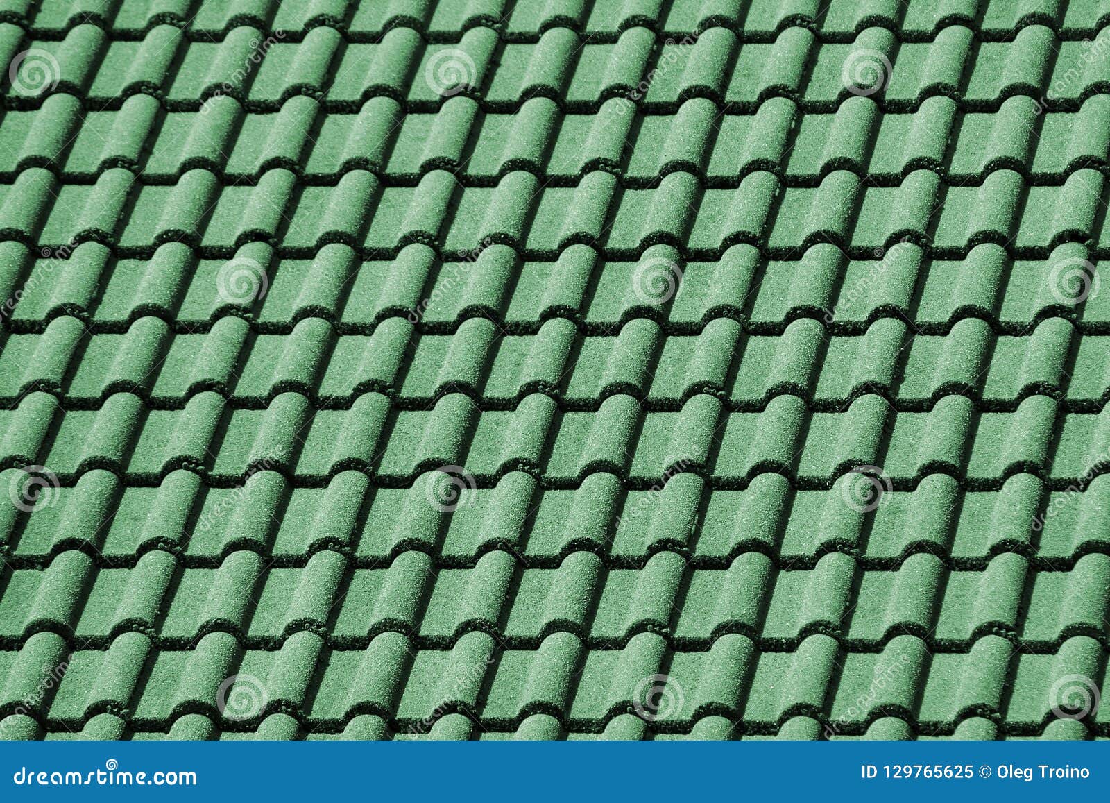 Decorative Green Tiles on the Roof Stock Image - Image of line, overlap ...