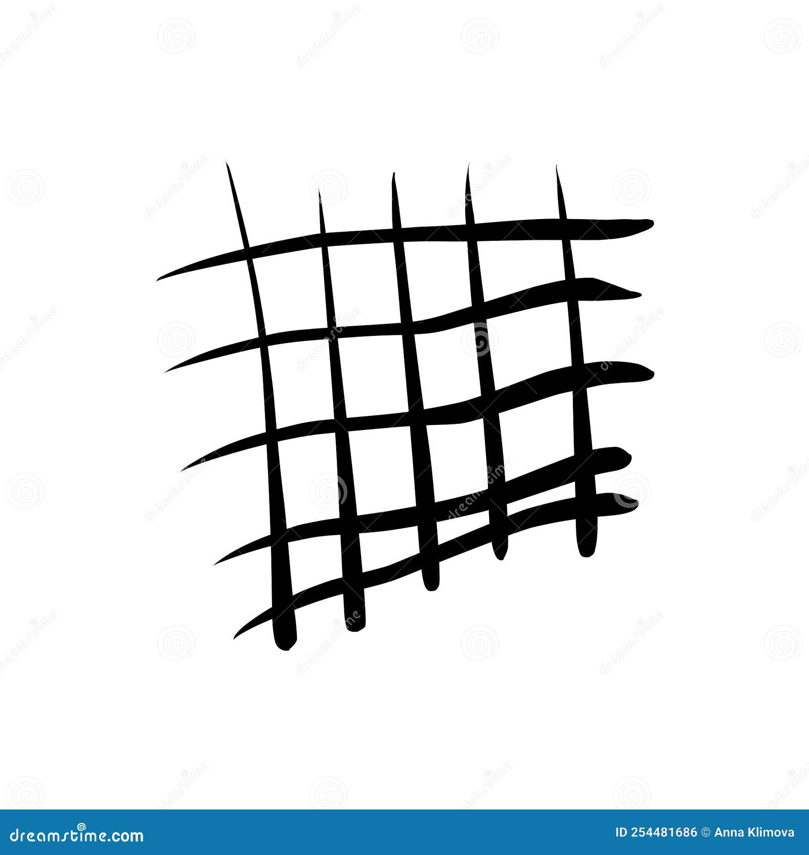 Decorative Grid Elements on Background in Doodle Style Stock Vector ...