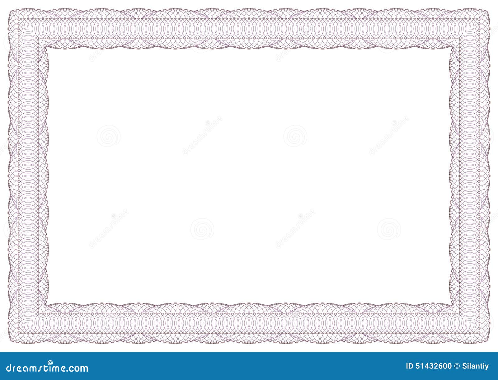 Guilloche Frame For Certificate, Diploma, Banknote Cartoon Vector ...