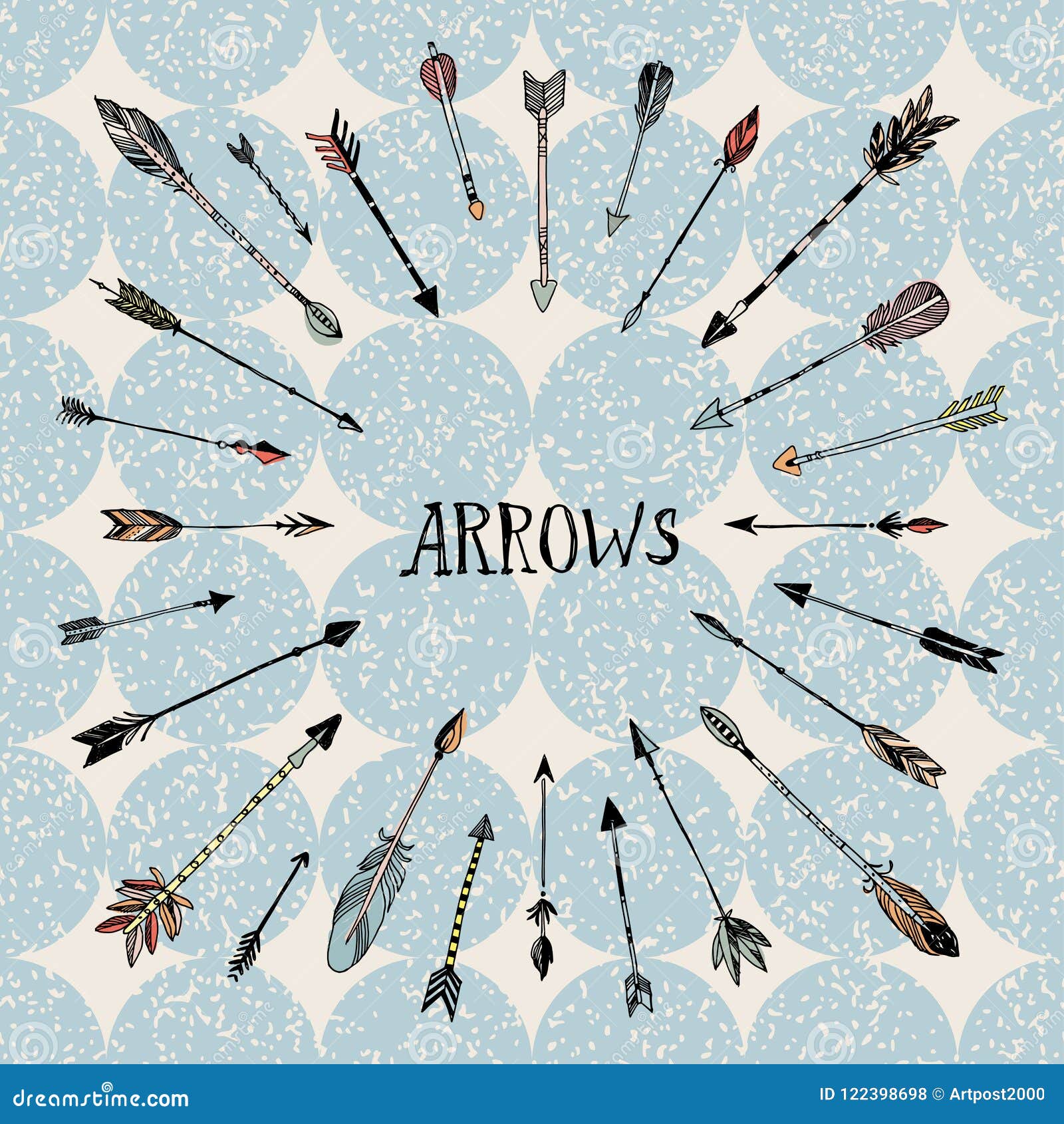 Decorative Hand Drawn Arrows Stock Vector - Illustration of camping ...