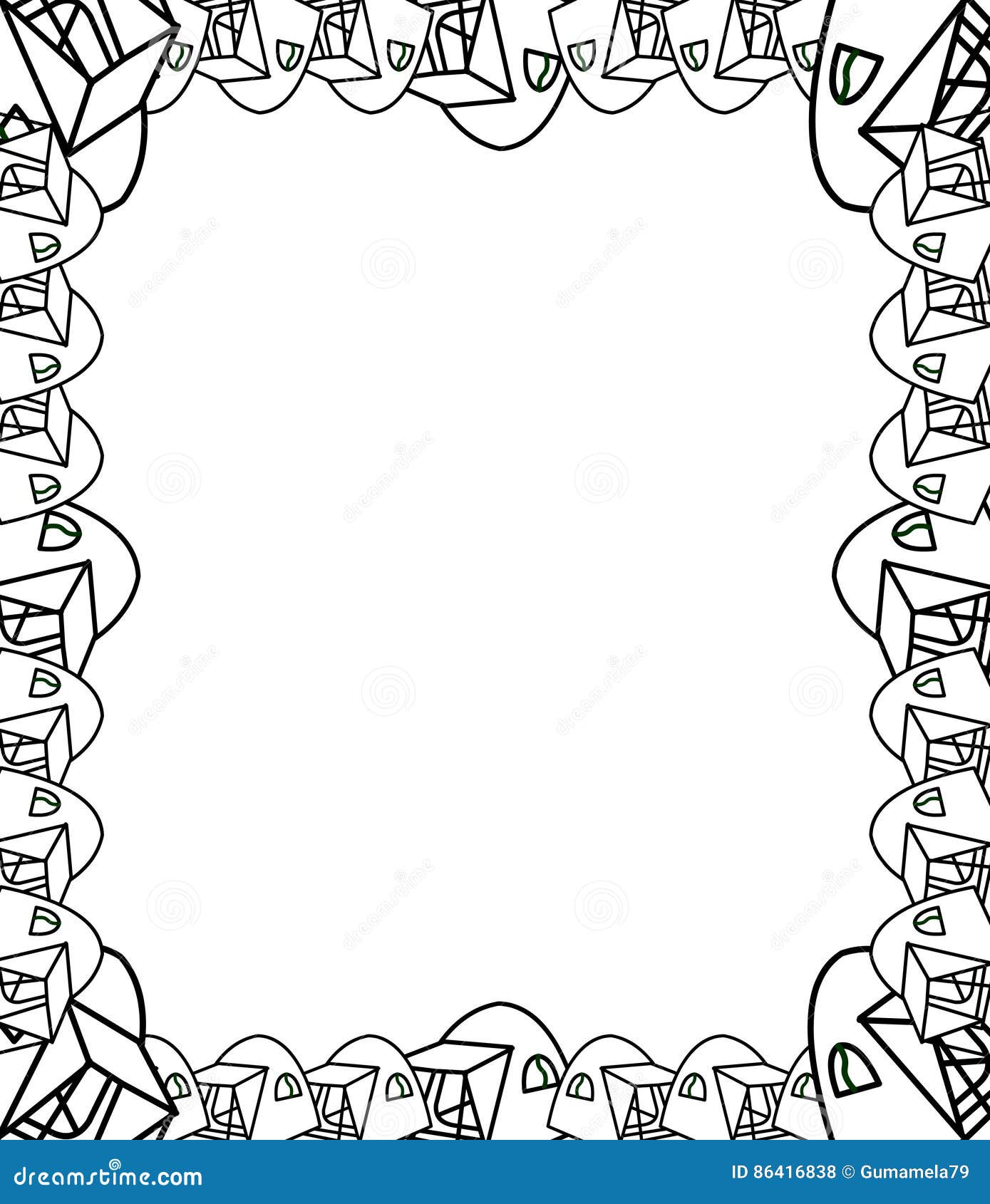 Decorative Hand Drawn Border and Frame Stock Illustration ...