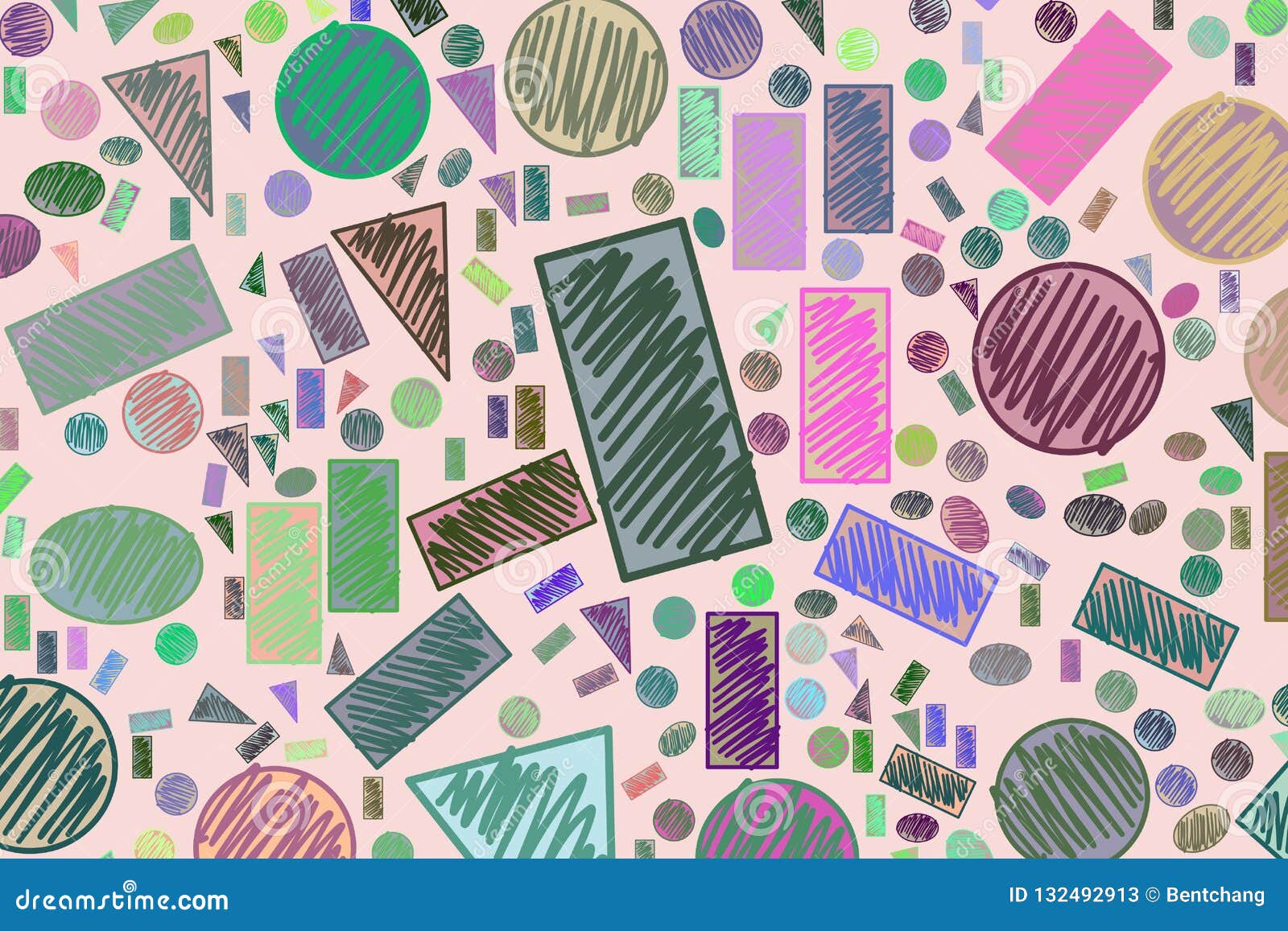 Decorative and Hand Drawn Mixed or Mutiple Shapes Illustrations ...