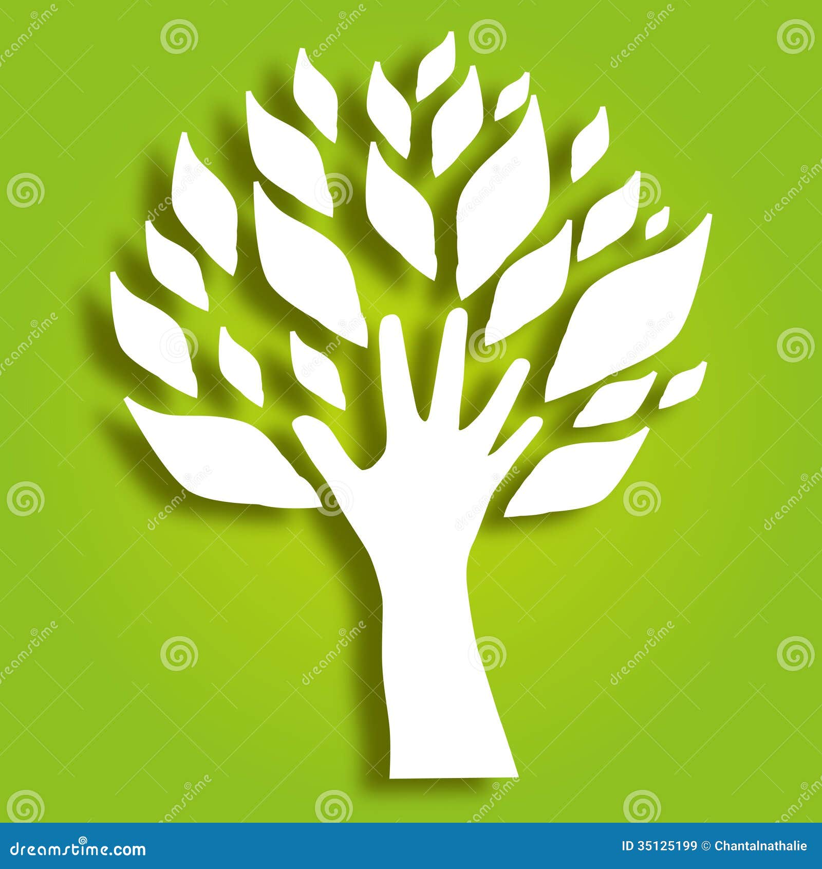Decorative hand tree stock vector. Illustration of icon - 35125199