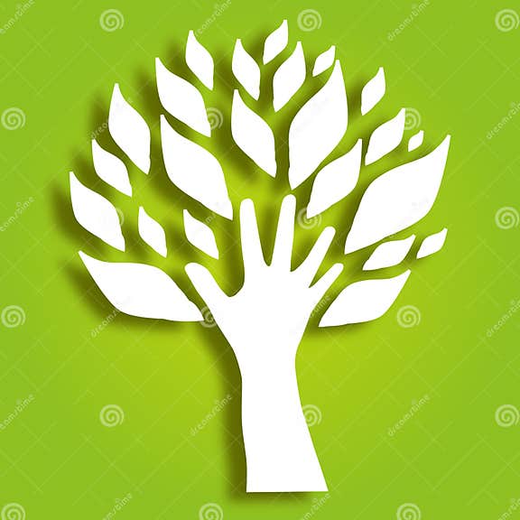 Decorative hand tree stock vector. Illustration of icon - 35125199