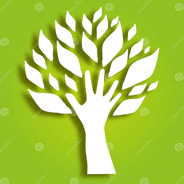 Decorative hand tree stock vector. Illustration of icon - 35125199