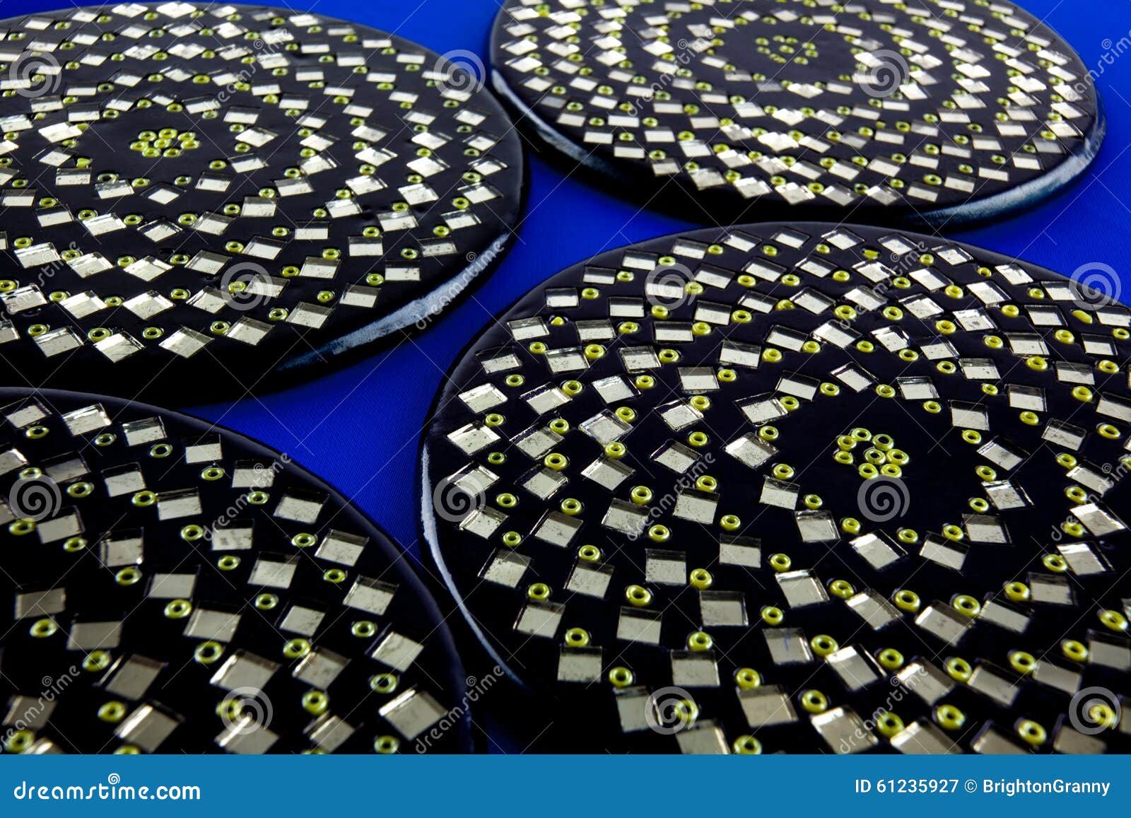 Decorative Handmade Coasters Stock Image - Image of handmade, circular ...