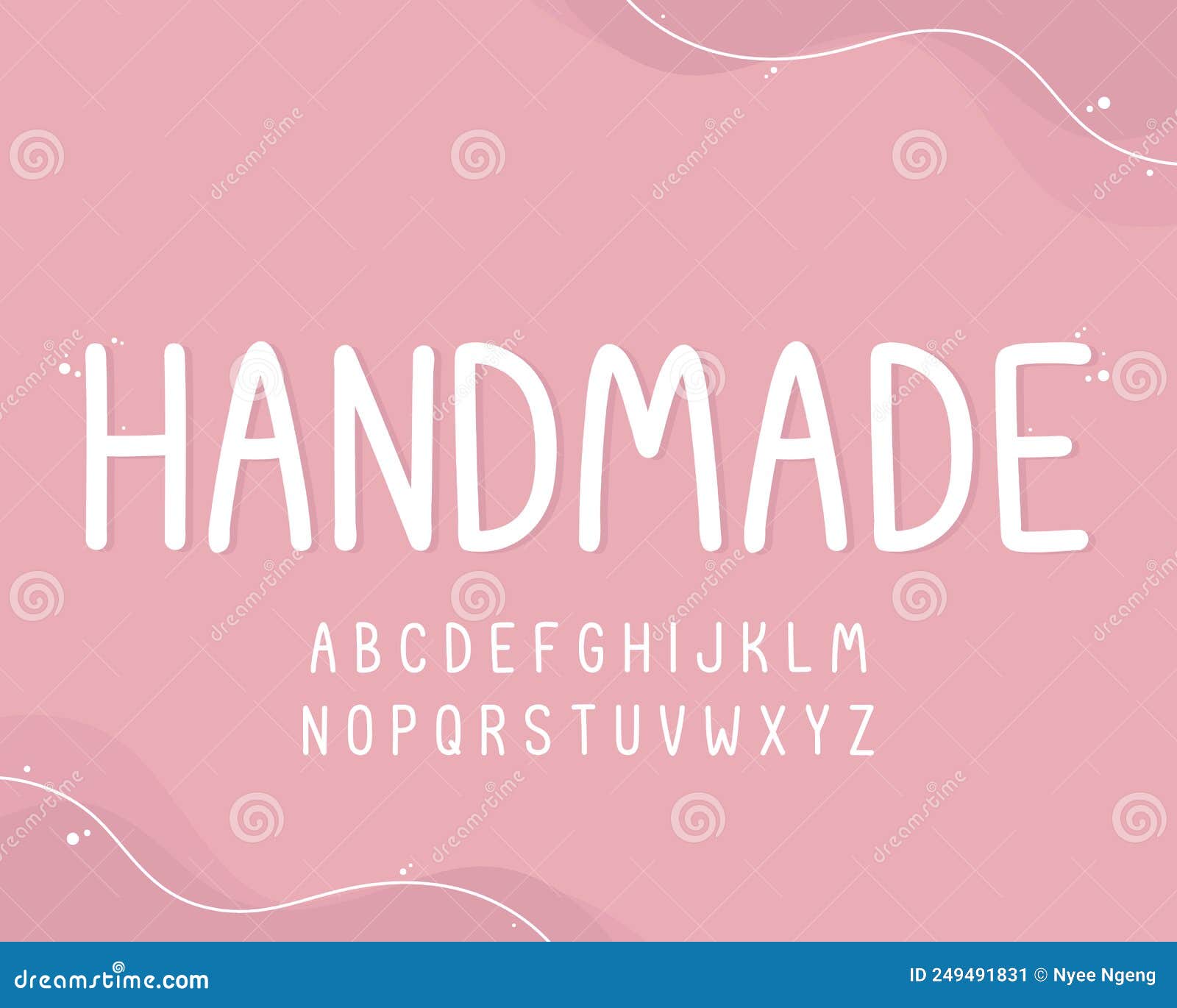 Decorative Handmade Font and Alphabet Stock Vector - Illustration of ...
