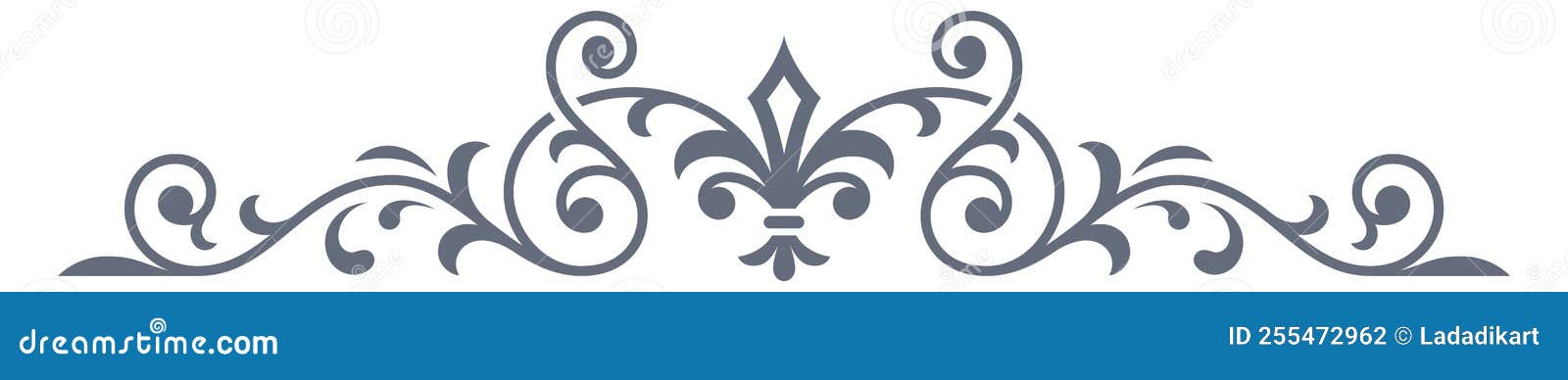 Decorative Header. Vintage Filigree Border. Retro Text Divider Vector ...