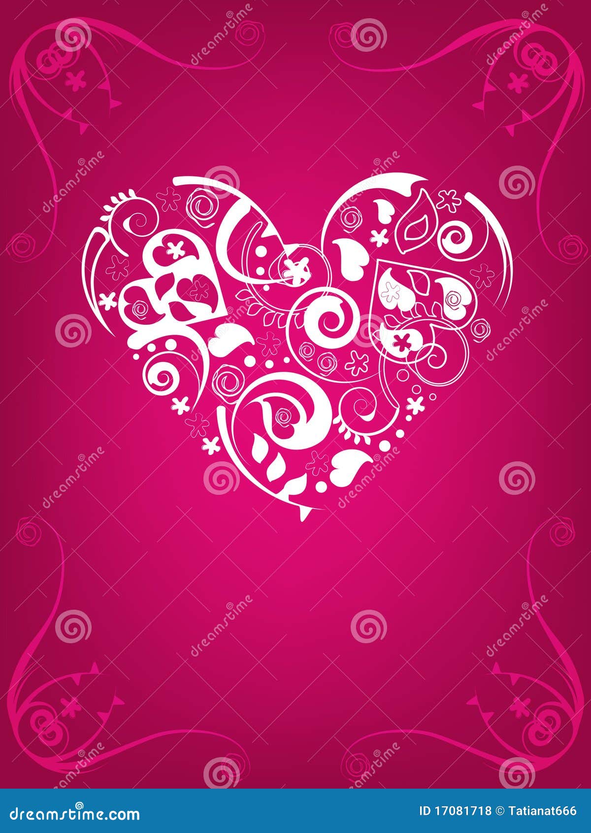 Decorative heart stock vector. Illustration of decoration - 17081718
