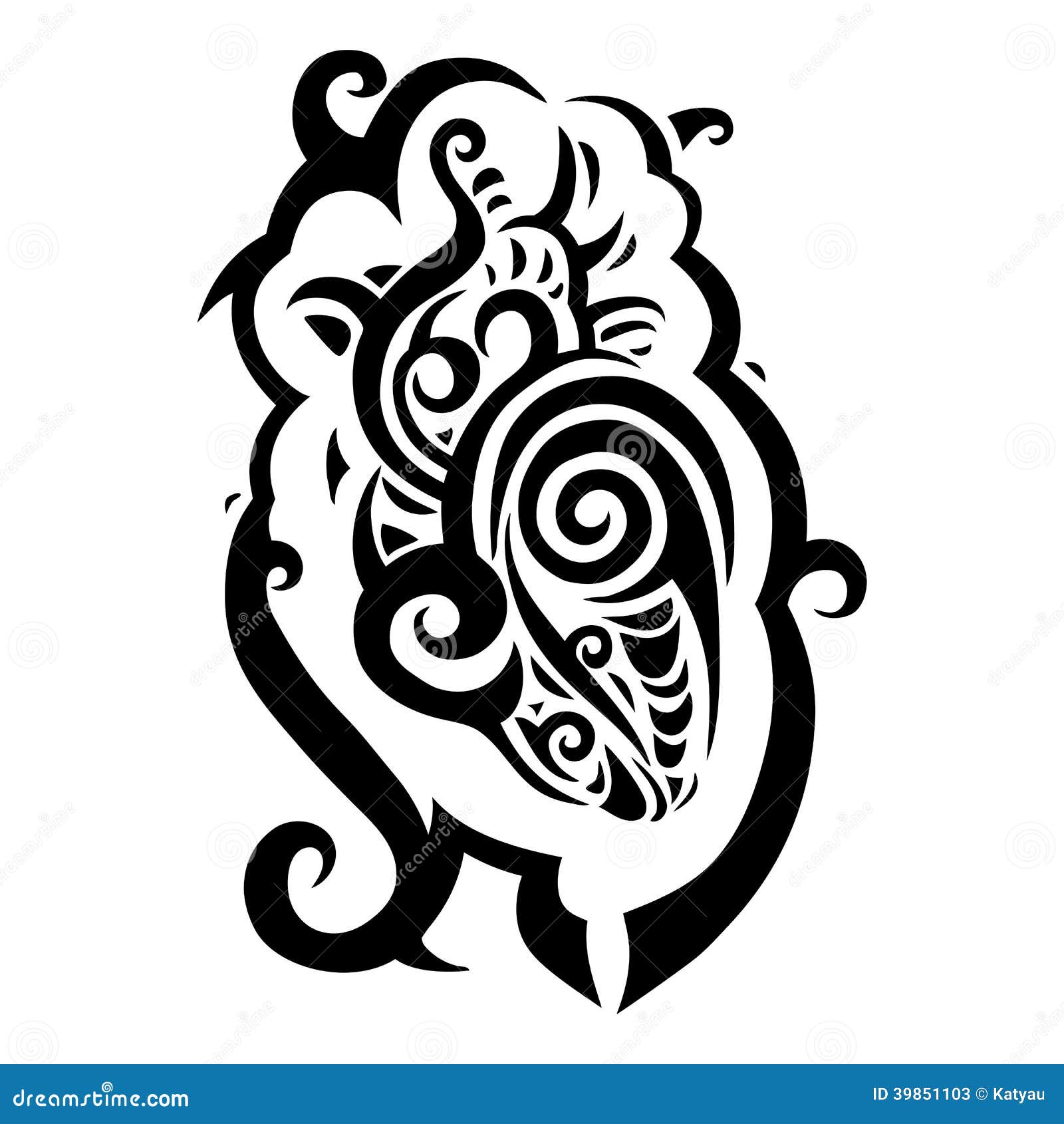 Decorative Heart. Ethnic Pattern. Stock Illustration - Illustration of ...