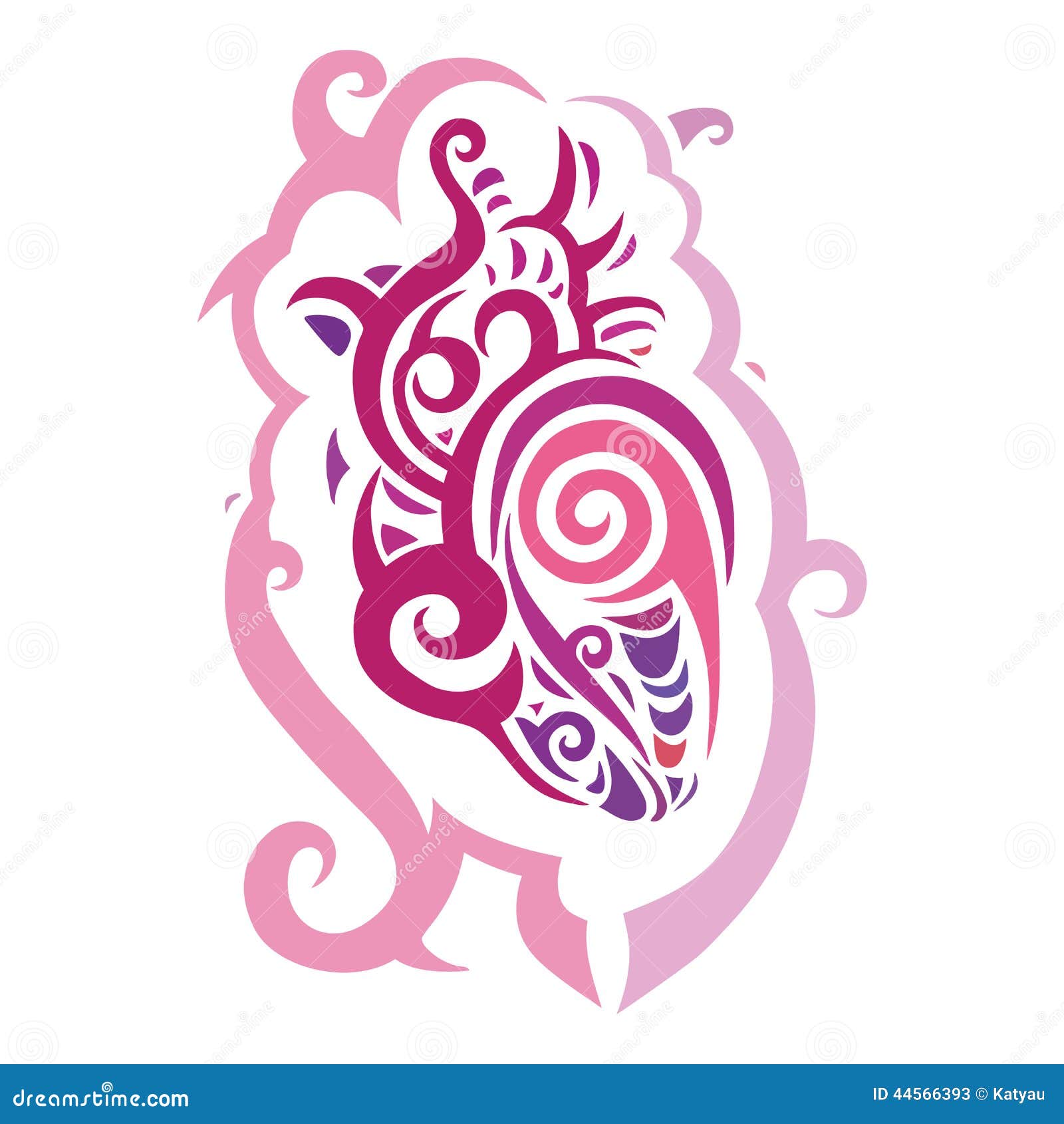 Decorative Heart. Ethnic Pattern. Stock Vector - Illustration of ...