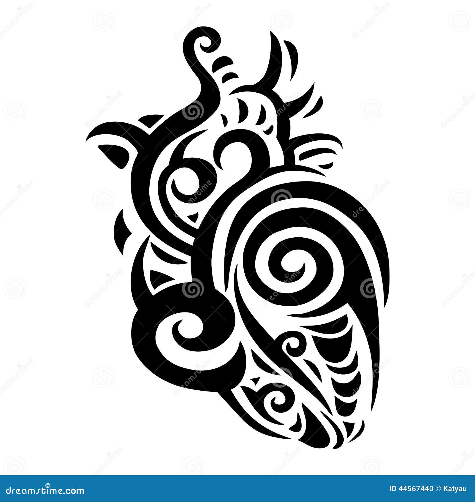 Decorative Heart. Ethnic Pattern. Stock Vector - Illustration of ...