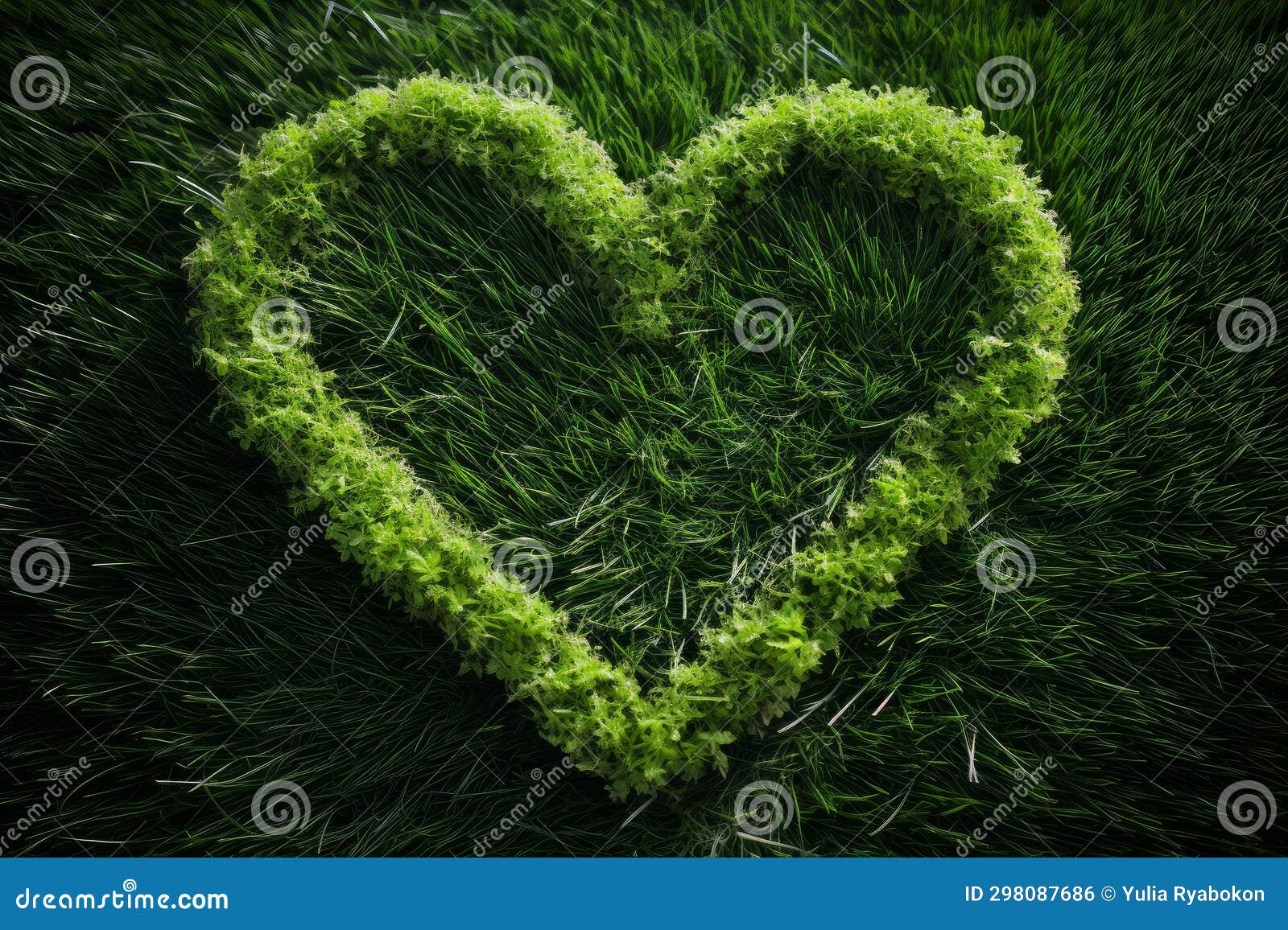 Decorative Heart Grass. Generate Ai Stock Photo - Image of grass, dusk ...