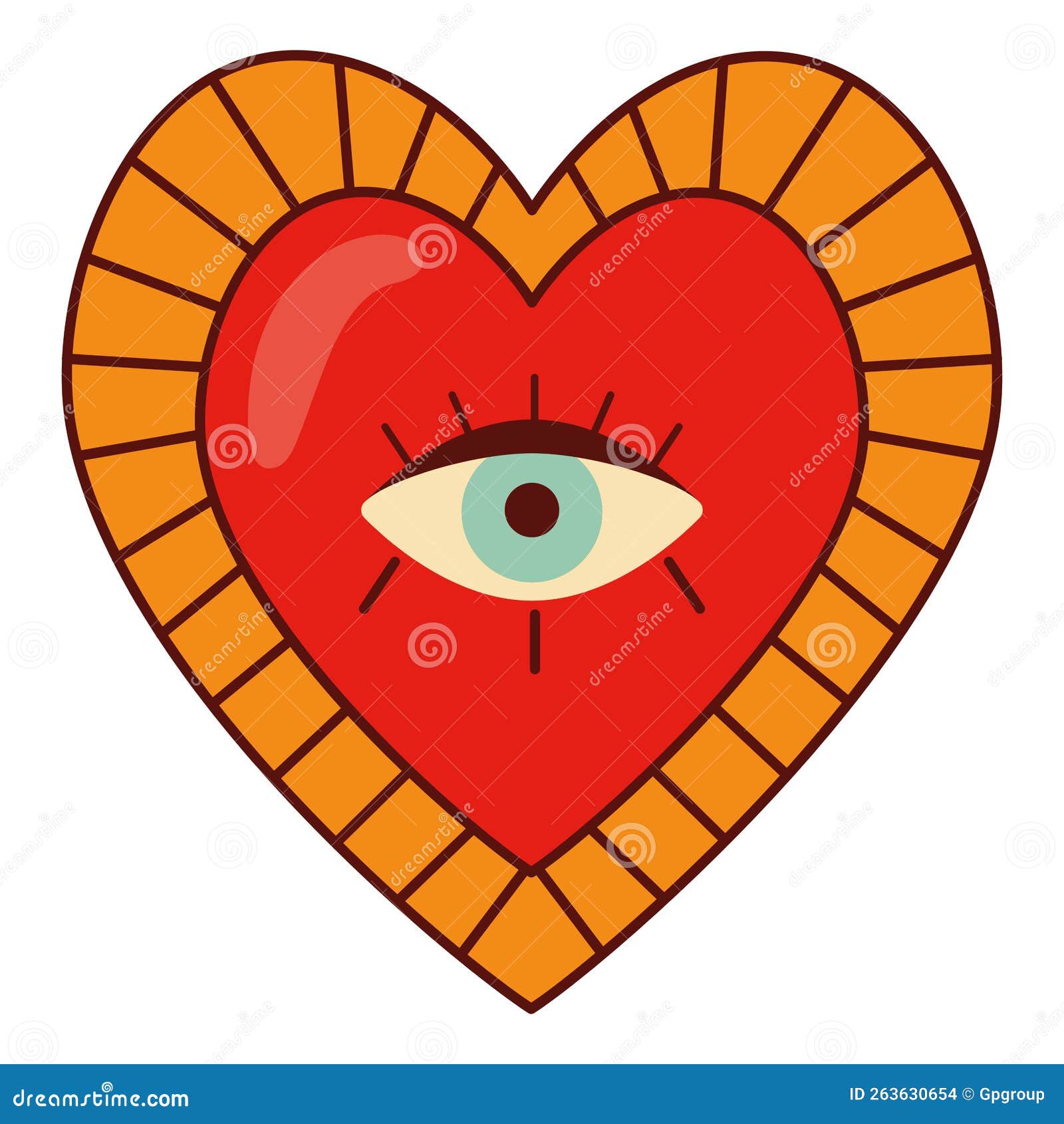 Decorative heart icon stock vector. Illustration of icon - 263630654