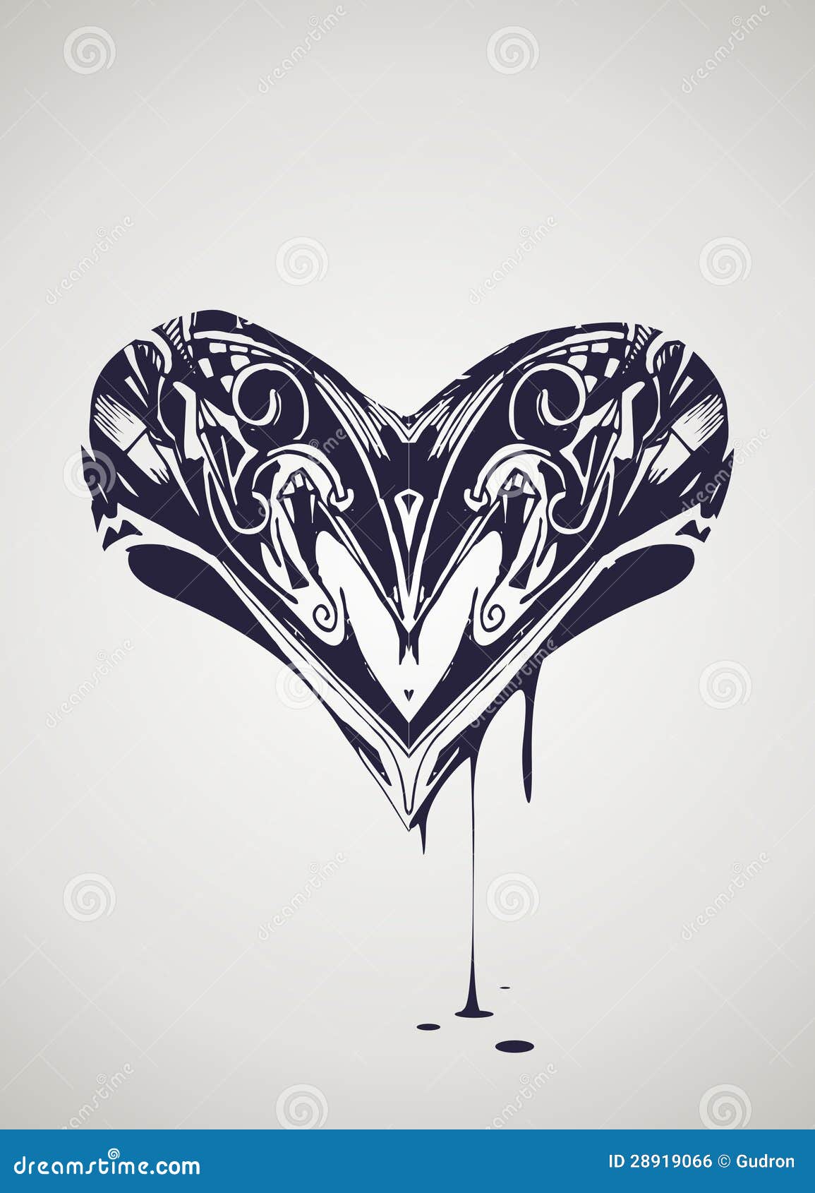 Decorative Heart Illustration Stock Illustration - Illustration of ...
