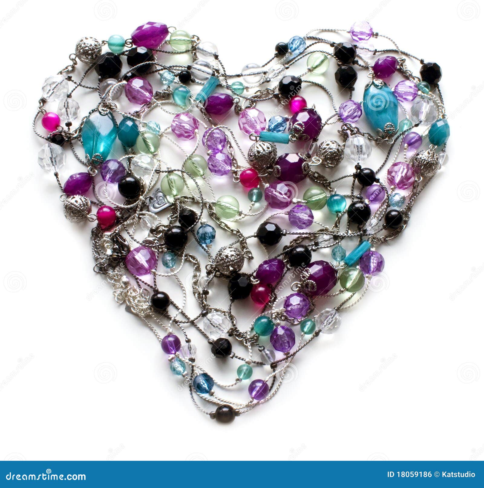 Decorative Heart from Jewelry Stock Photo - Image of colored, glass ...