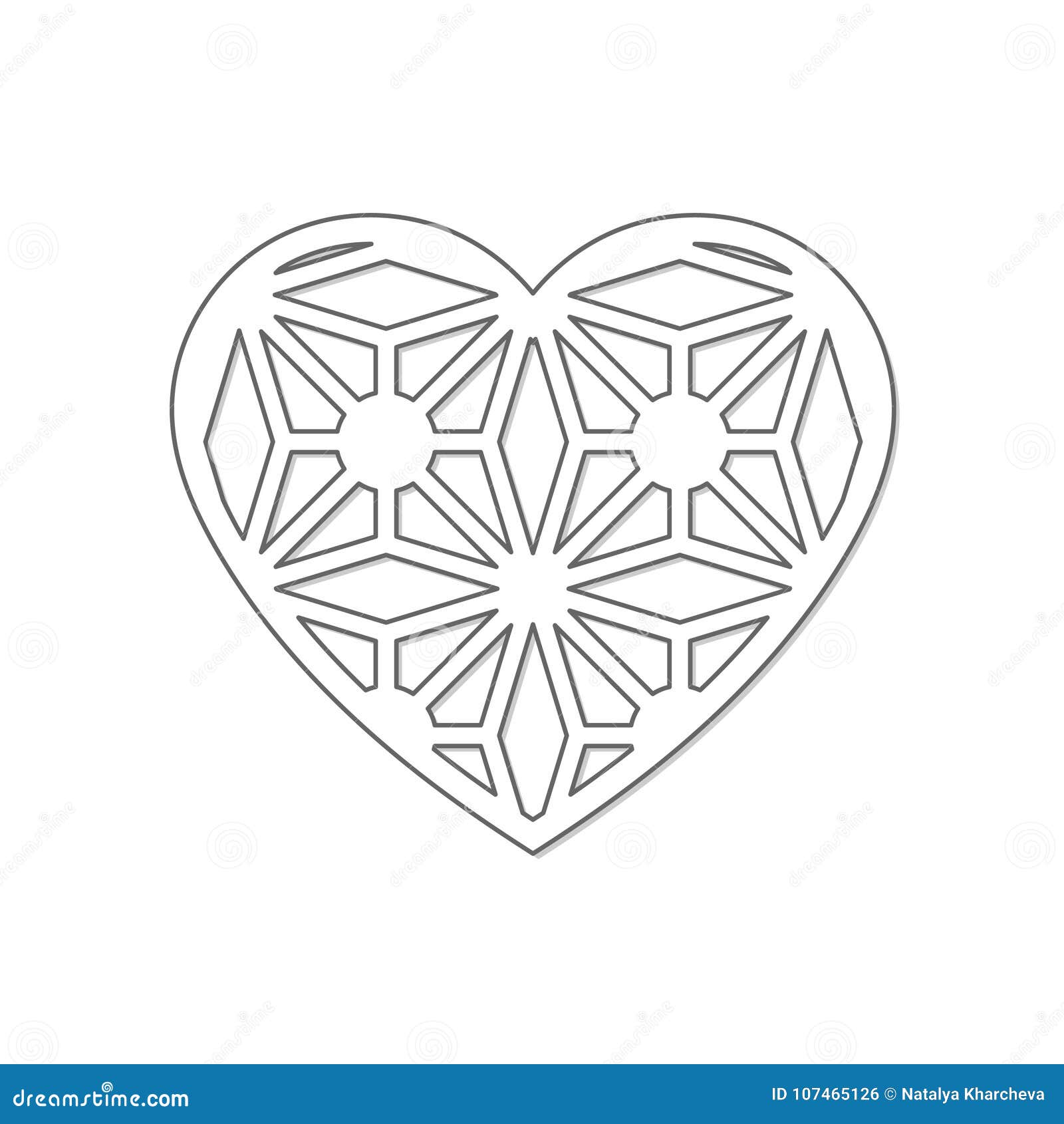 Decorative Heart for Laser Cutting. Vector. Stock Vector - Illustration ...