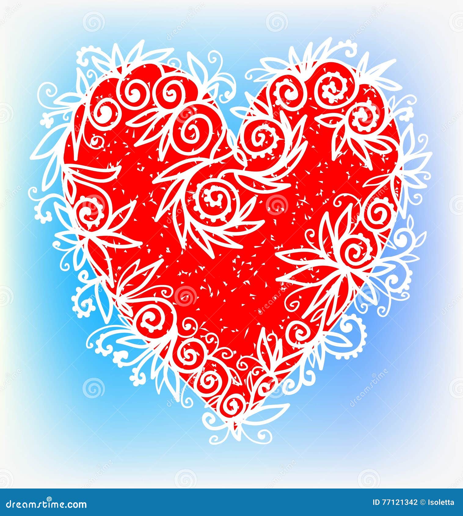 Decorative Heart Shape stock vector. Illustration of card - 77121342