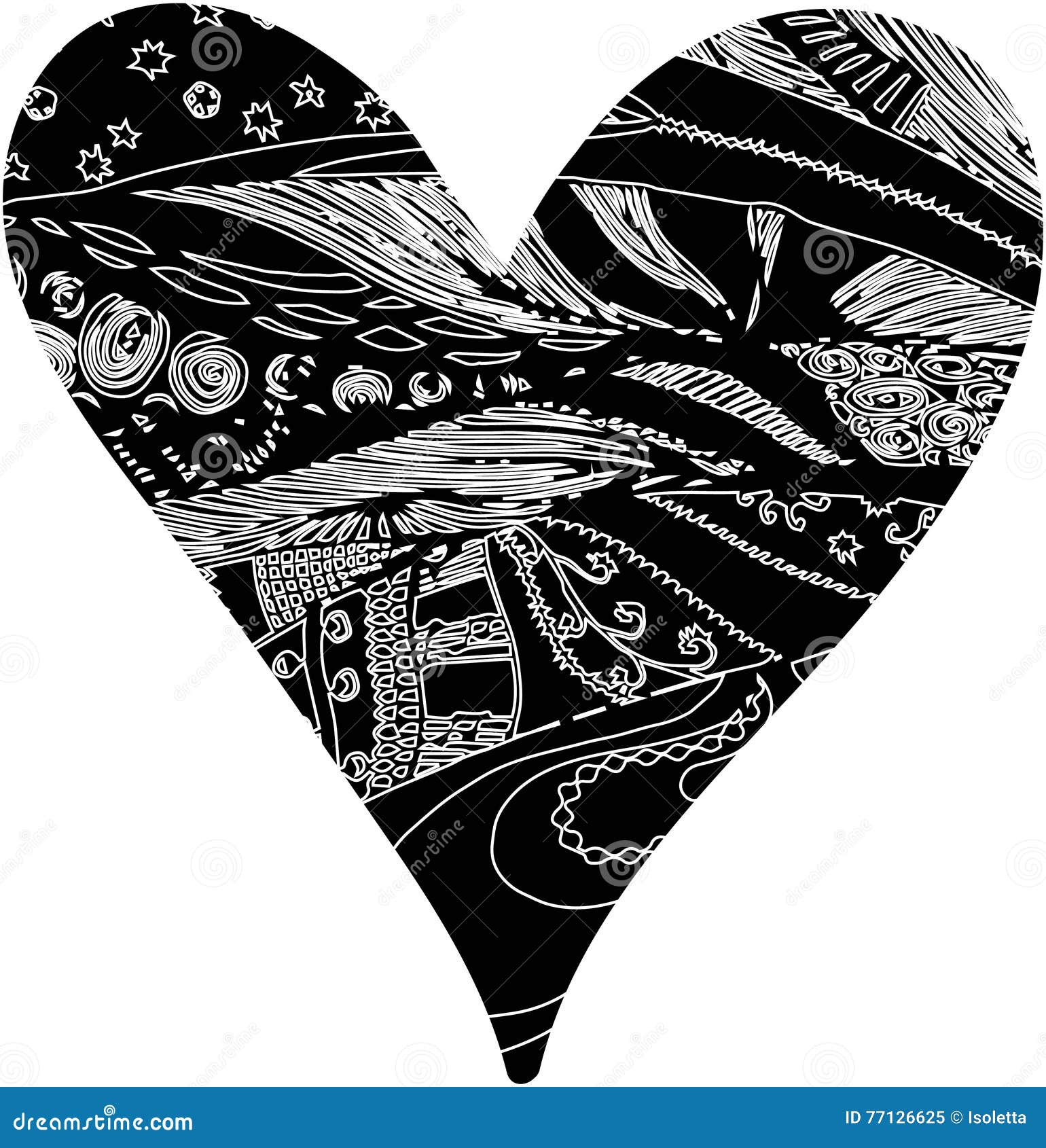 Decorative Heart Shape stock vector. Illustration of eps10 - 77126625