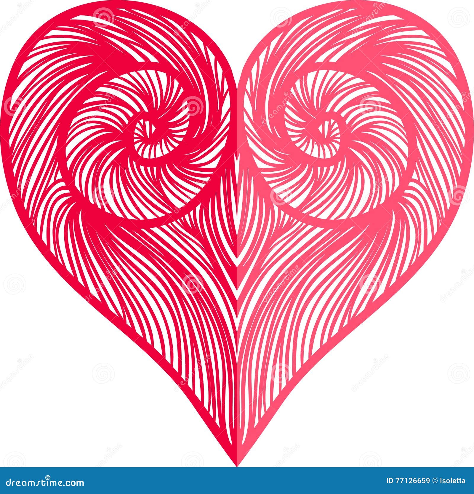 Decorative Heart Shape stock vector. Illustration of logo - 77126659