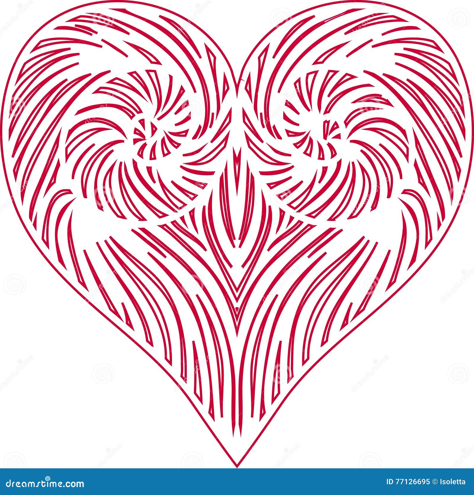 Decorative Heart Shape stock vector. Illustration of card - 77126695