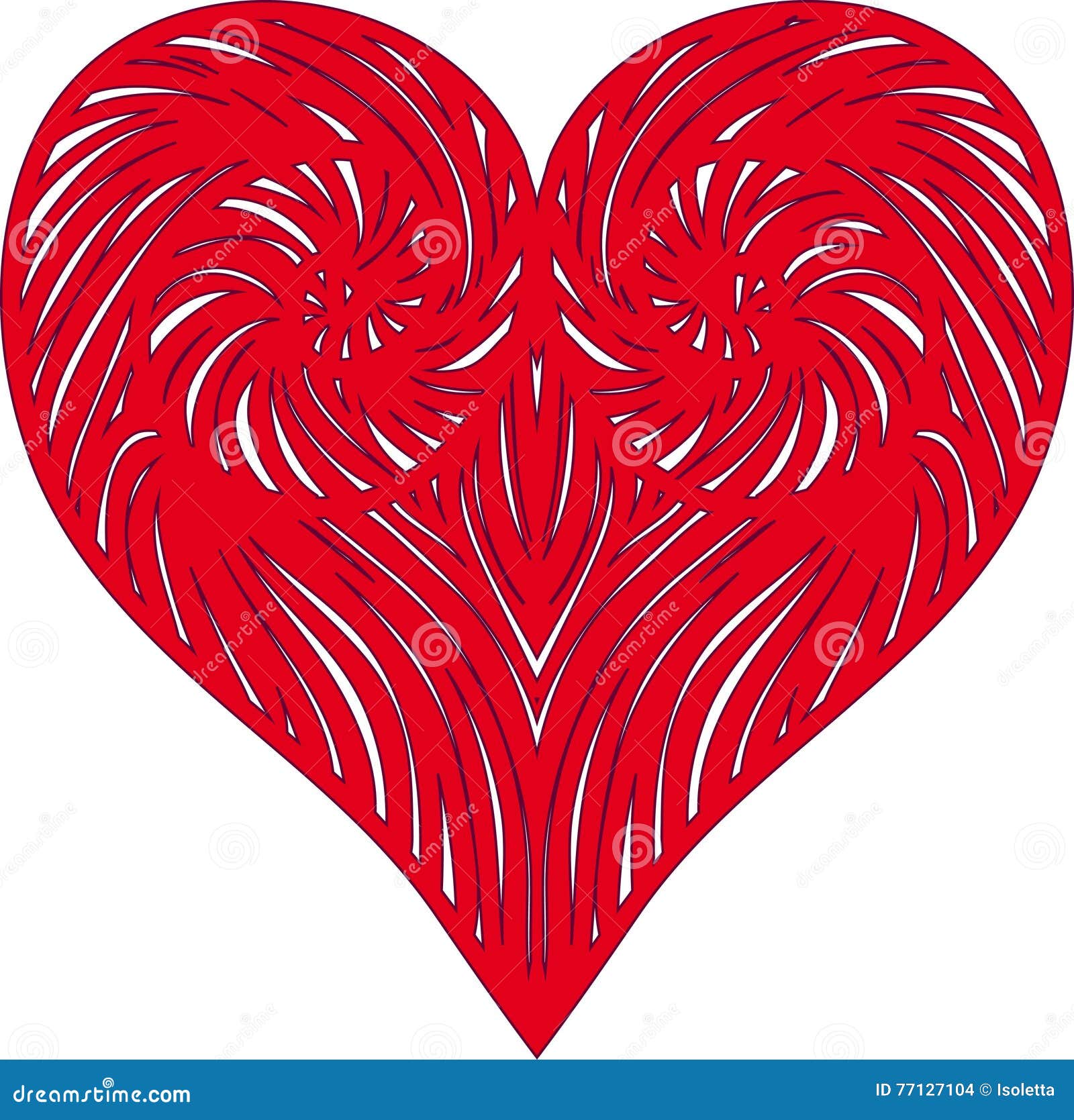 Decorative Heart Shape stock vector. Illustration of passion - 77127104