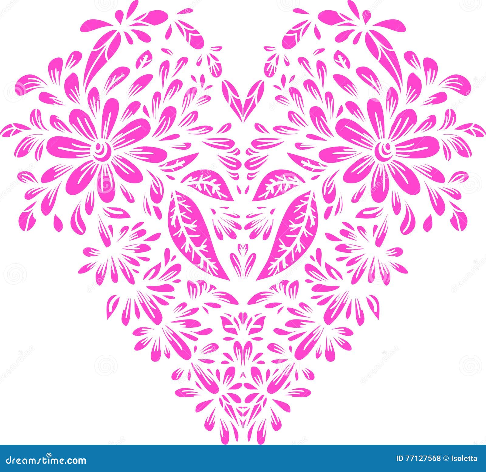 Decorative Heart Shape stock vector. Illustration of amour - 77127568