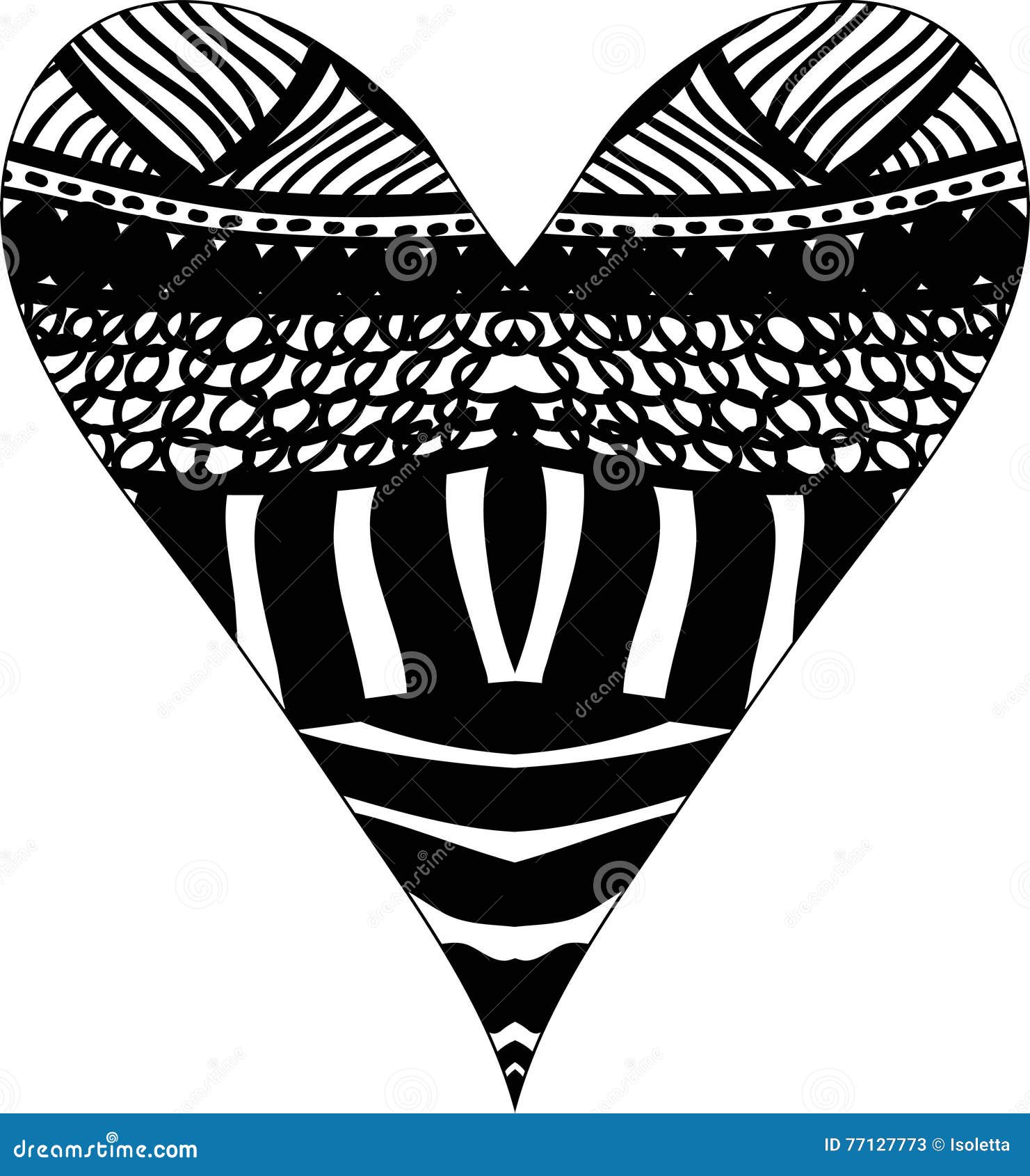 Decorative Heart Shape stock vector. Illustration of sign - 77127773