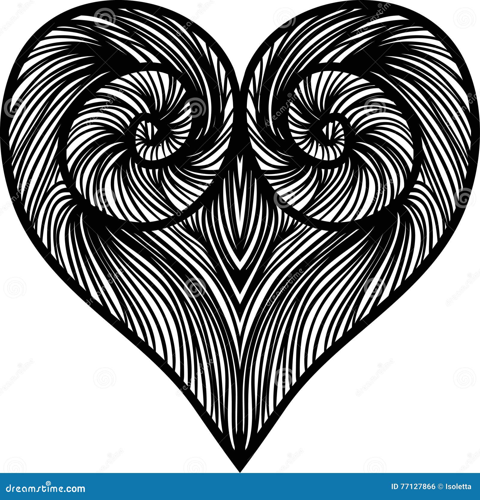 Decorative Heart Shape stock vector. Illustration of heart - 77127866