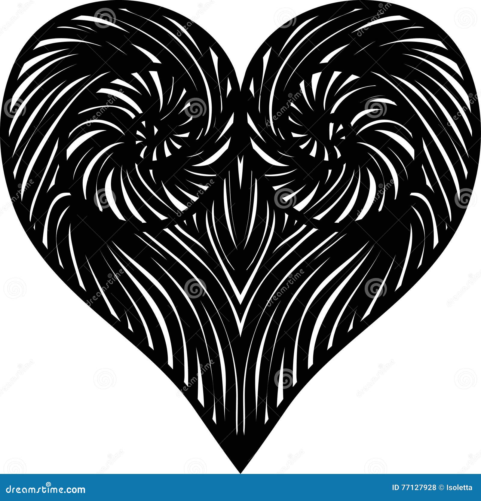 Decorative Heart Shape stock vector. Illustration of shape - 77127928