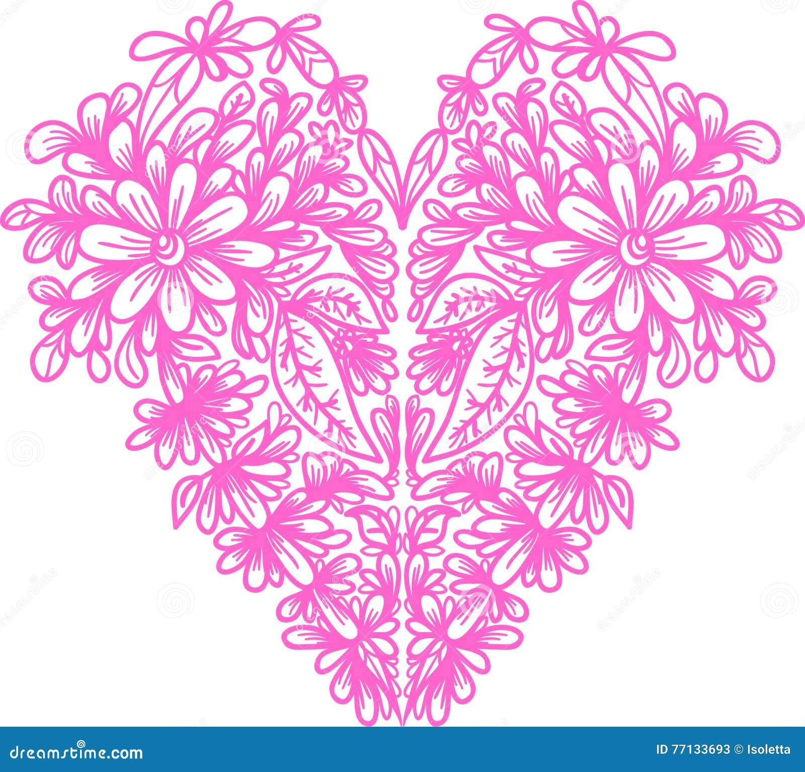 Decorative Heart Shape stock vector. Illustration of amour - 77133693