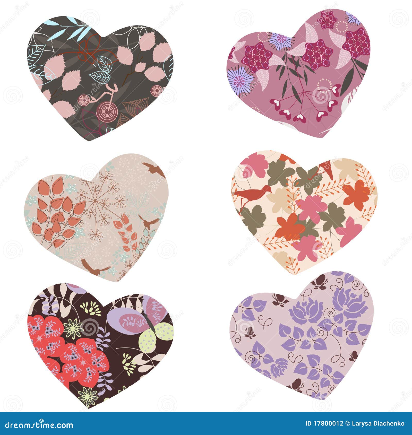 Decorative hearts stock vector. Illustration of clip - 17800012