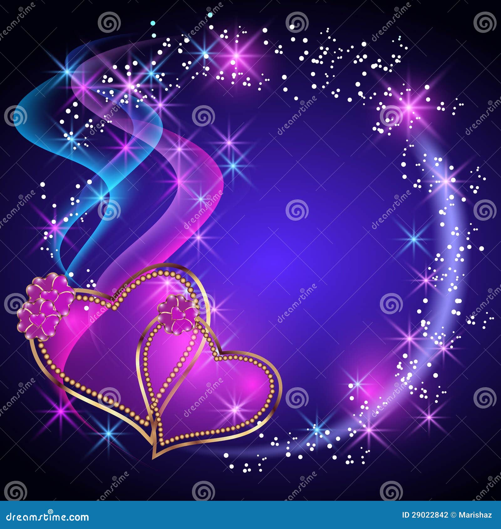Decorative hearts stock vector. Illustration of frame - 29022842