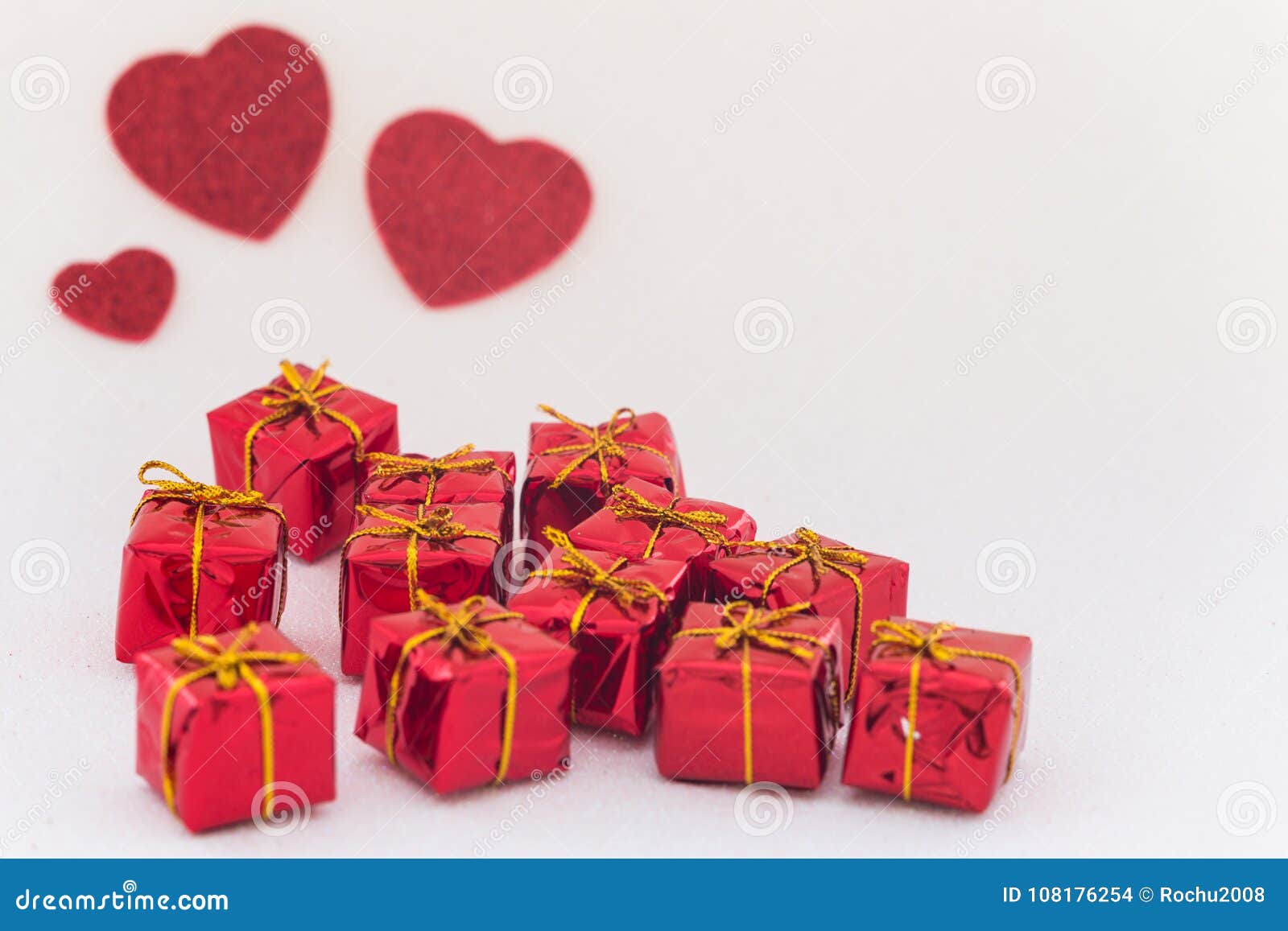 Decorative Hearts and Gift Boxes with Space for Dedications for a Loved ...