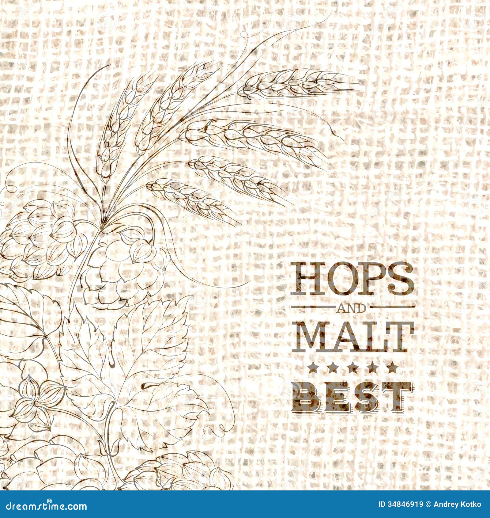 Decorative Hops Vector Illustration Border Stock Vector - Illustration ...