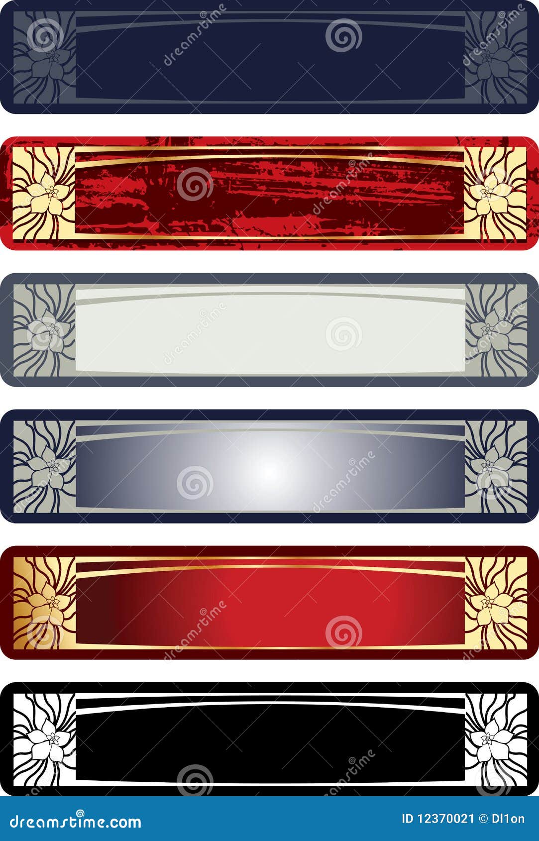 Decorative Horisontal Vintage Ornate Banner. Stock Vector ...