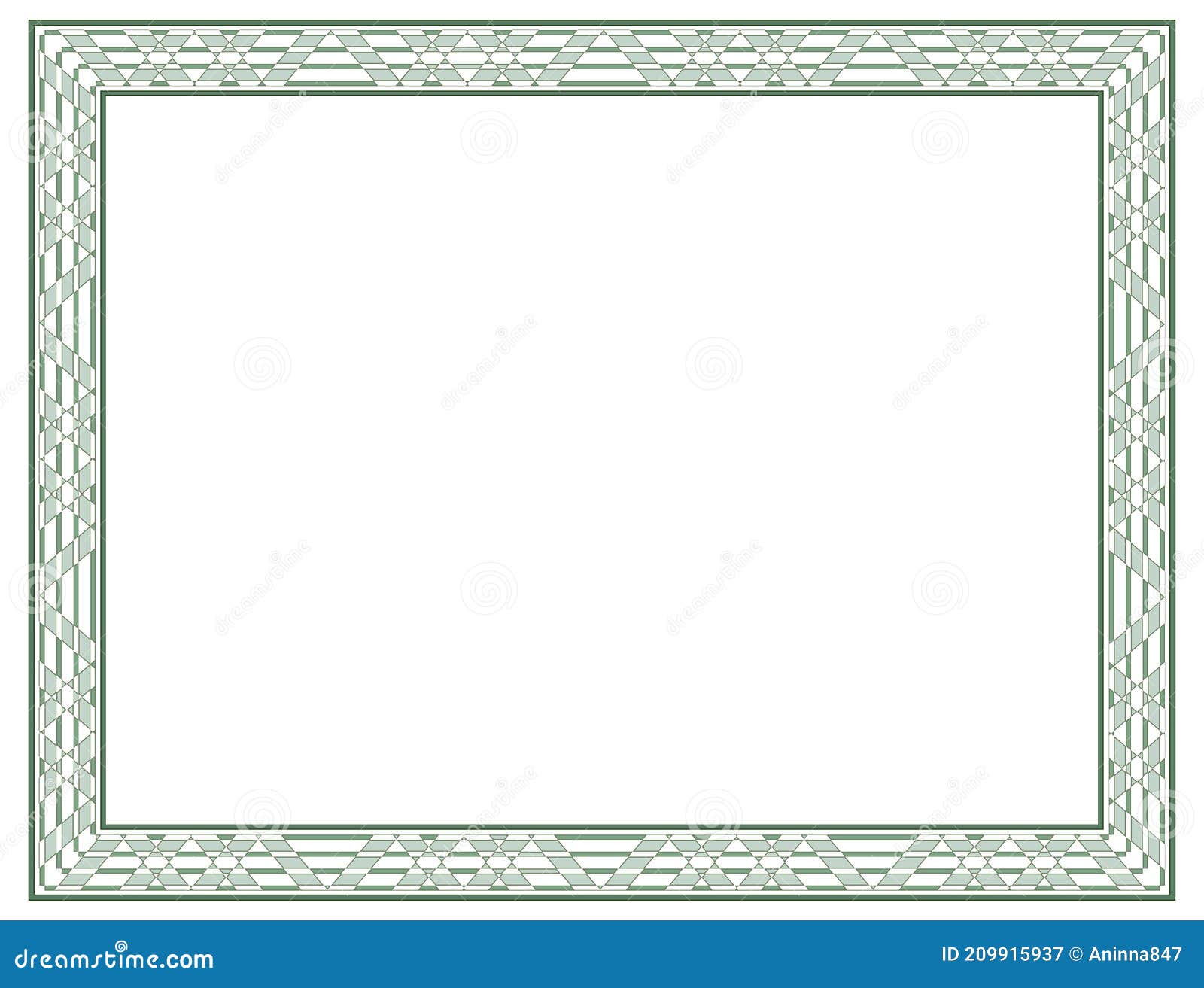 Decorative Horizontal Rectangle Frame Border Stock Vector ...