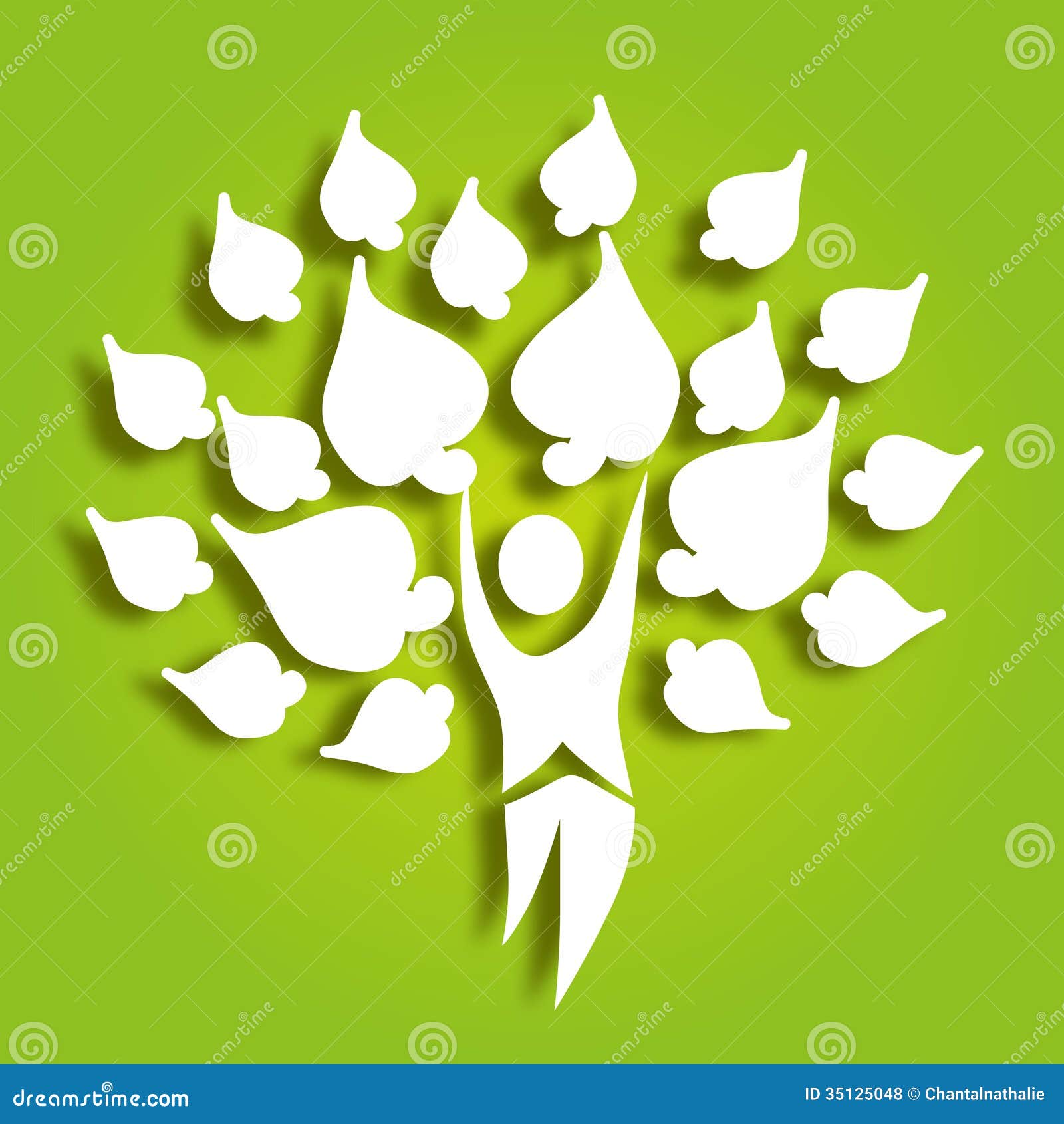 Decorative human tree stock vector. Illustration of environment - 35125048
