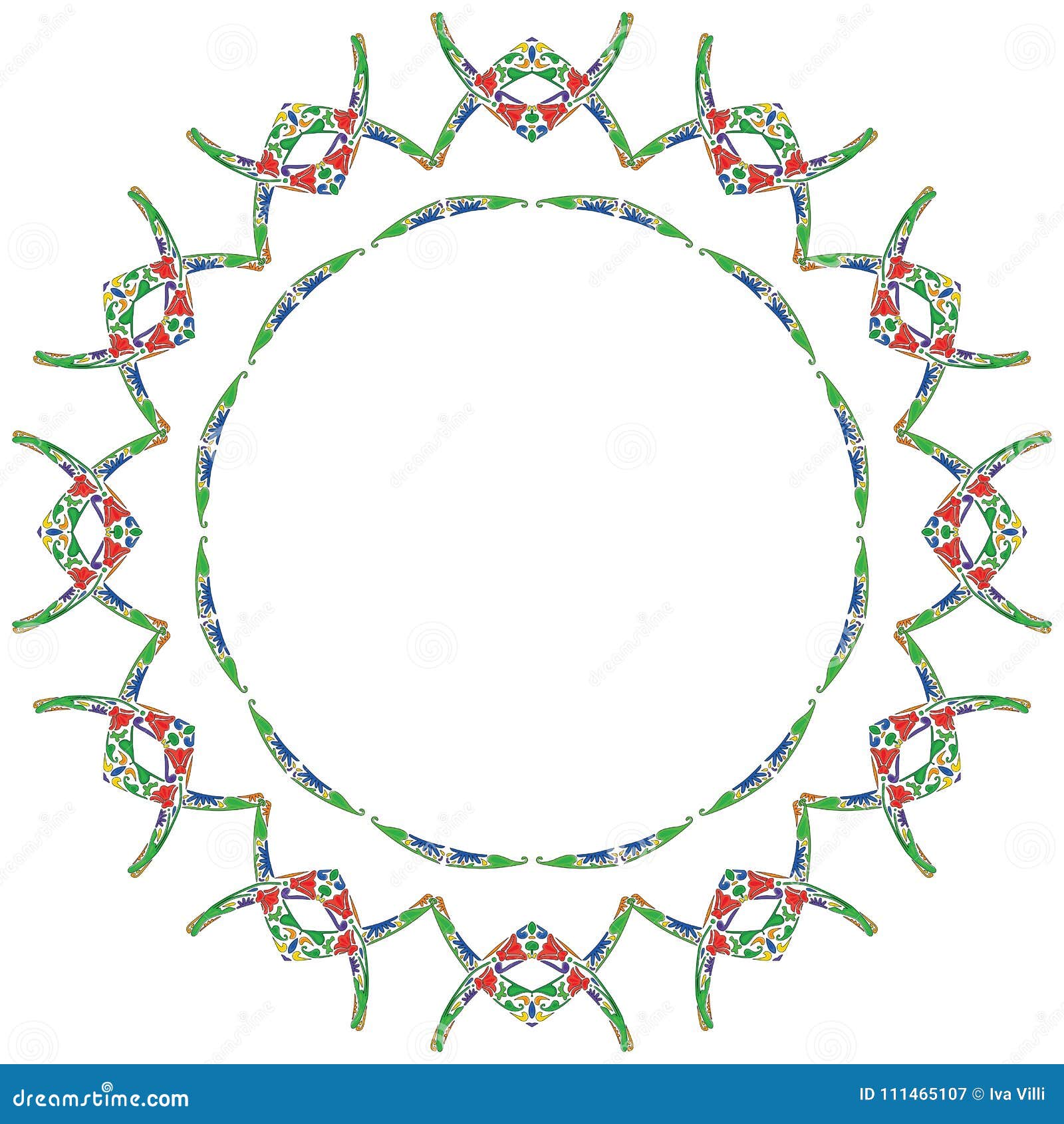 Decorative circle stock vector. Illustration of ornament - 111465107