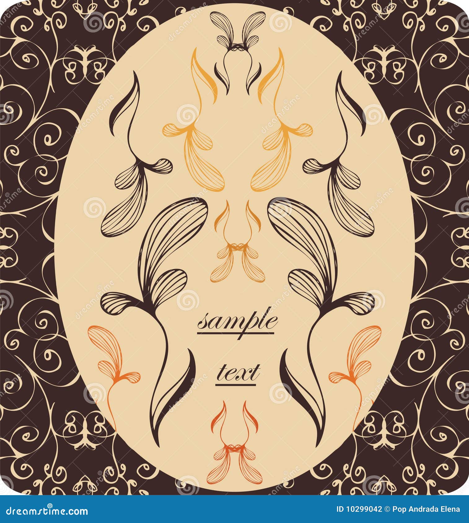 Decorative illustration stock vector. Illustration of cover - 10299042