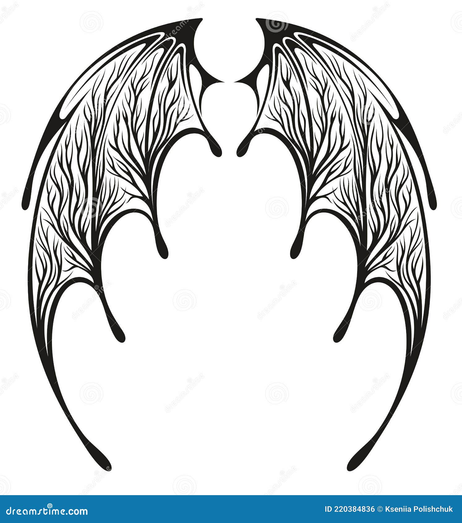 Decorative Illustration Banner with Wings.Vector Illustration Stock ...