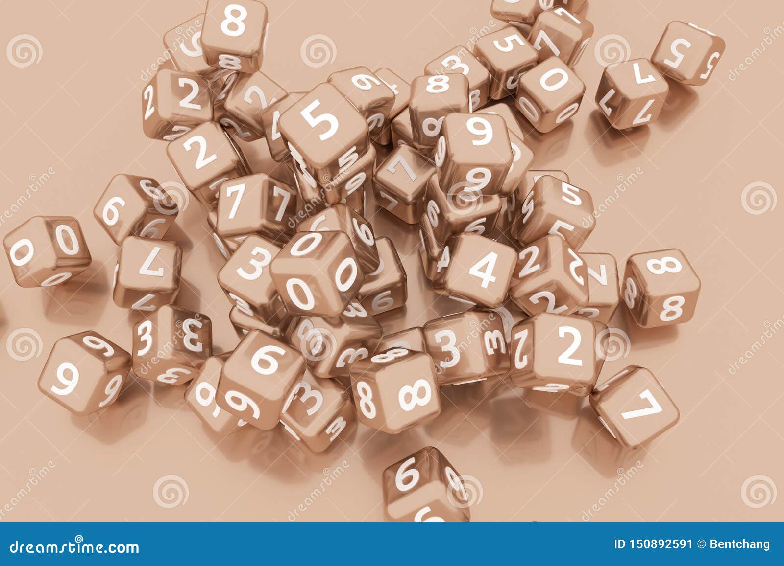 Decorative, Illustrations CGI Geometric, Bunch of Number Character ...