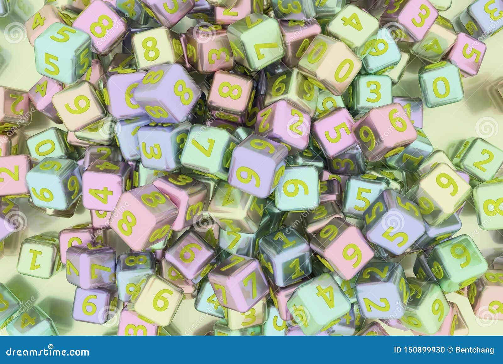 Decorative, Illustrations CGI Geometric, Bunch of Number Character ...